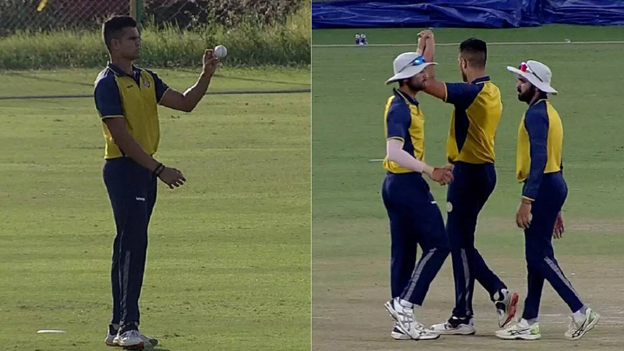 4 Overs, 10 runs, 4 wickets: Arjun Tendulkar's career-best bowling ...