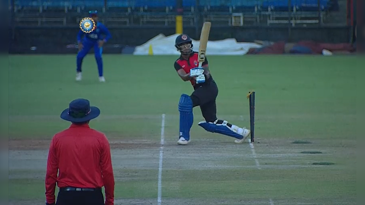 WATCH: Nagaland batsman R Jonathan goes deep inside his crease, gets ...