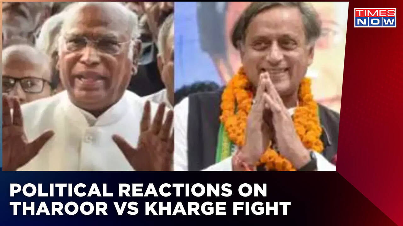 Congress President Elections | Political Reactions On Shashi Tharoor Vs Mallikarjun Kharge Fight ...