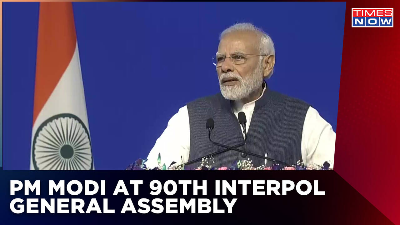 PM Modi Gears Up To Address Interpol's 90th General Assembly Held At Pragati Maidan | Times Now