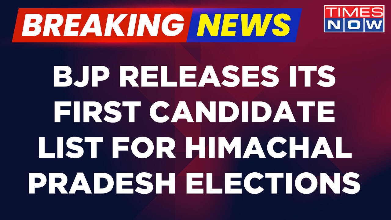 Bjp Releases First List Of Candidates For Himachal Pradesh Election