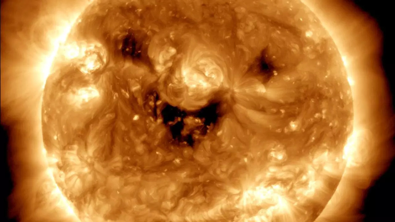 NASA’s ‘smiling’ sun brightens internet : What is the science behind ...