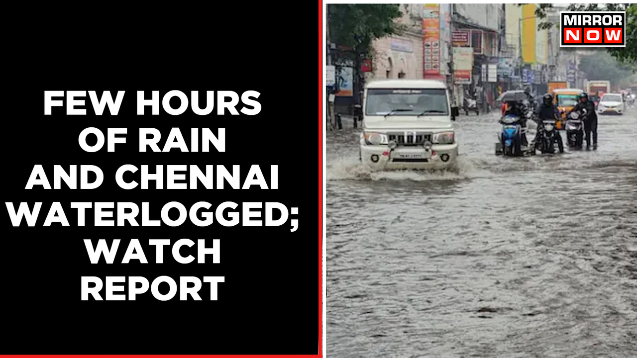 Water Logging in Several Parts of Chennai, Vehicles seen wading through ...