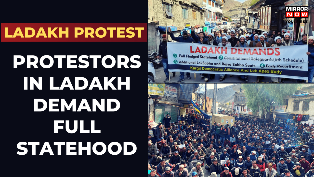 Ladakh Protests | Massive Protests Break Out, Protestors Demand Full ...