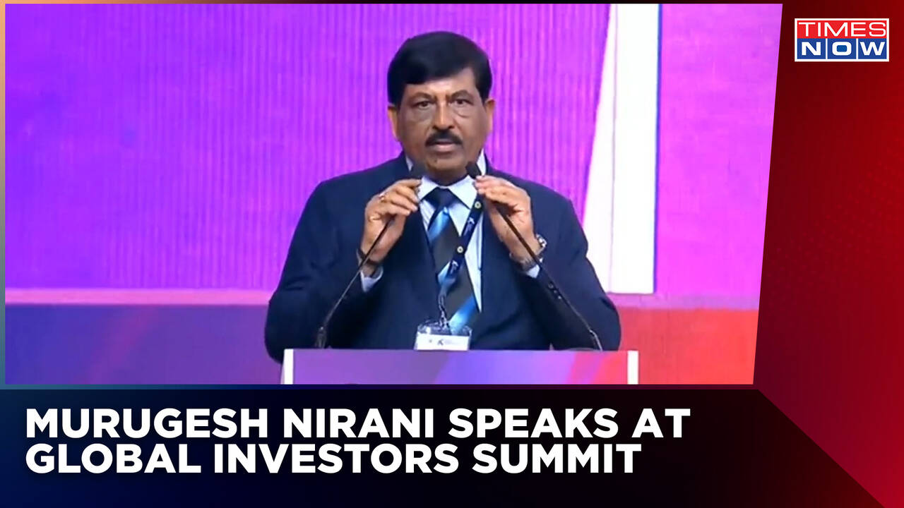 Large And Medium Industries Minister Murugesh Nirani At Karnataka Global Investors Summit ...