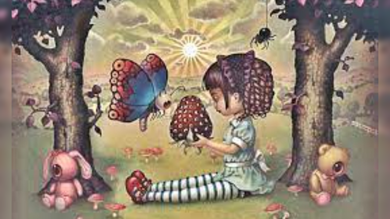 Optical illusion: What you see first in this 'fairy tale' artwork ...