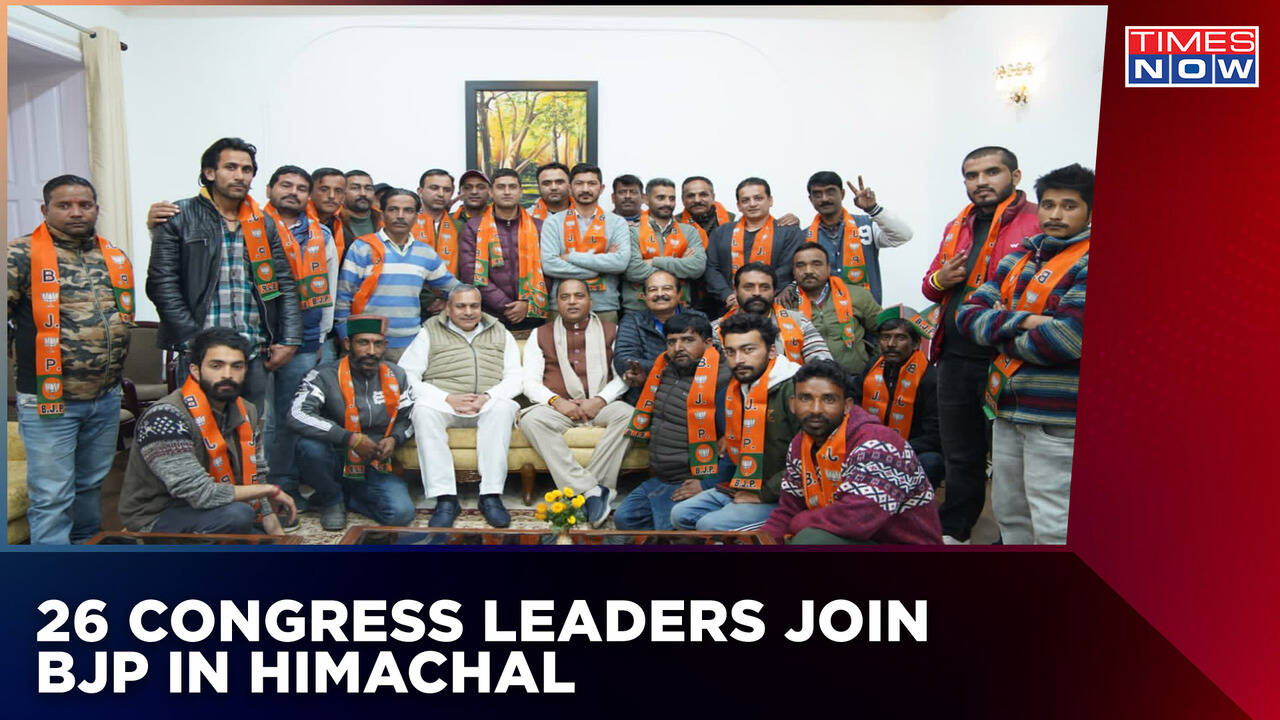 Massive Jolt For Congress As 26 Leaders Join BJP Ahead Of Crucial ...