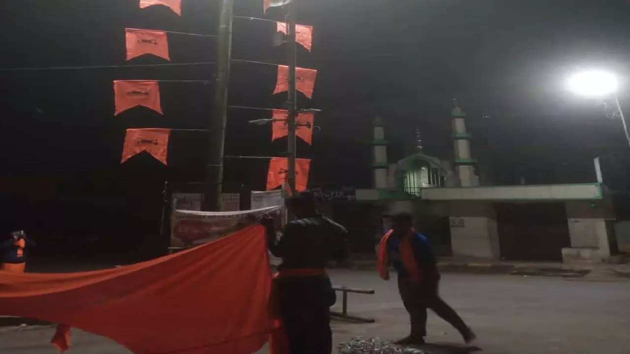 Masjid: Saffron flags in front of Masjid spark communal clashes in ...