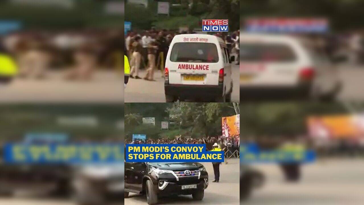 Prime Minister Modi's Convoy Stops To Give Way To Ambulance In Himachal #shorts | Times Now