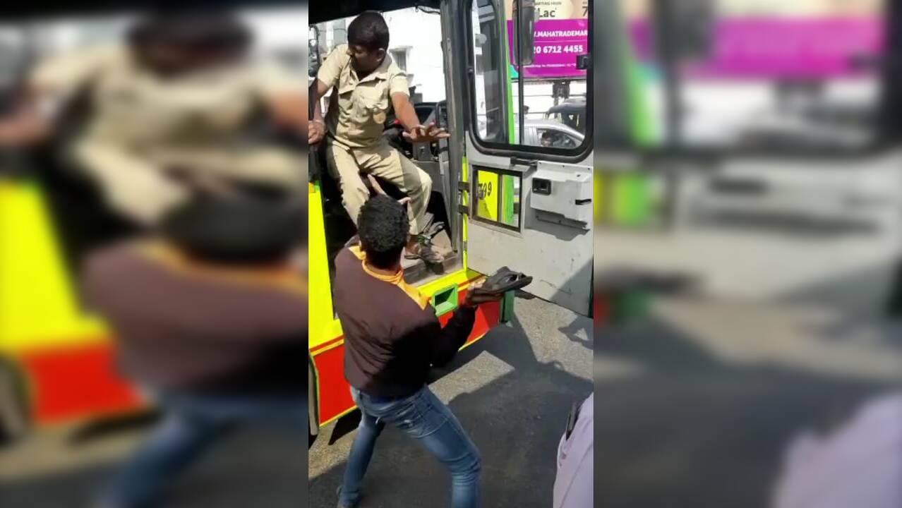 Pune: Man hits bus driver with slipper, gets beaten up fiercely in ...