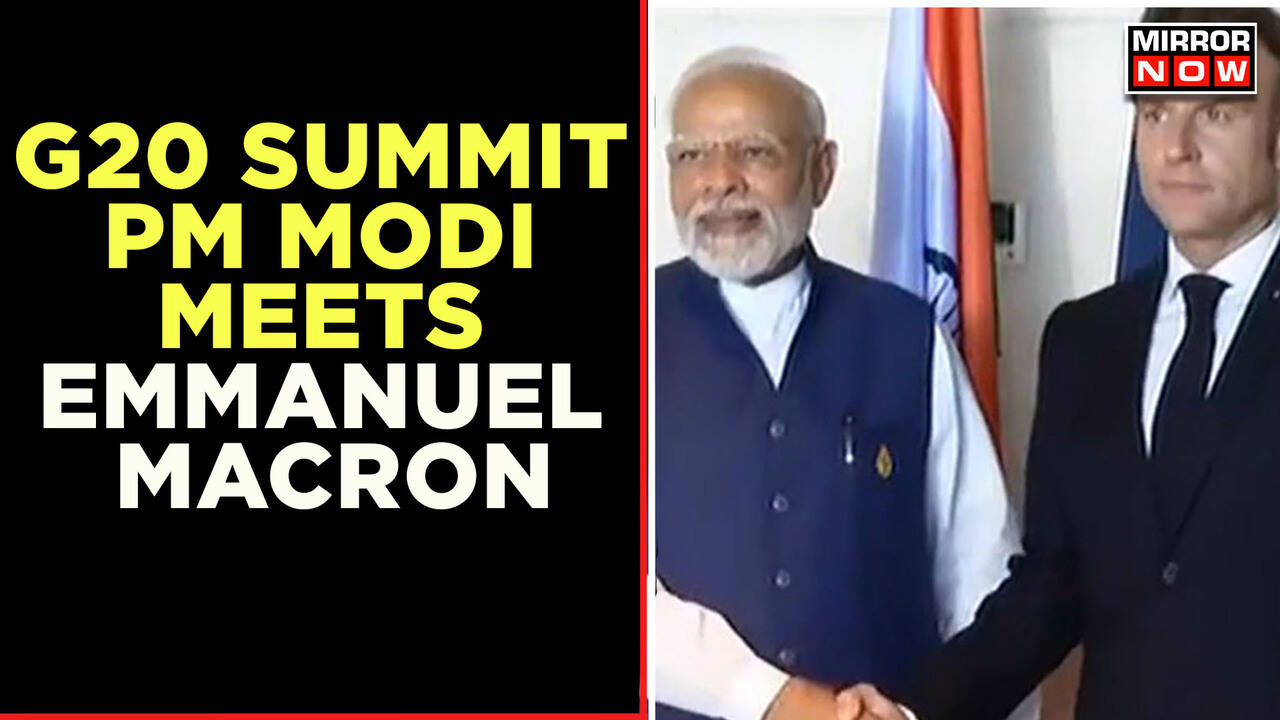 PM Modi Meets French President Emmanuel Macron | G20 Summit 2022 ...