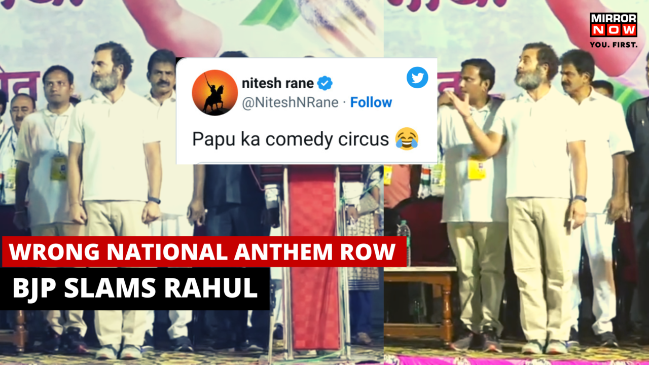 BJP slams Rahul Gandhi for playing wrong national anthem during Bharat ...