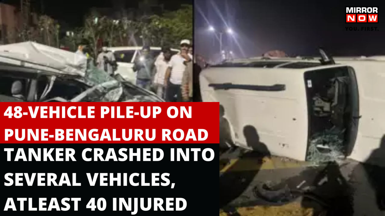 Pune Accident News | Shocking | Atleast 40 Injured, 48 Vehicle Pile-up ...