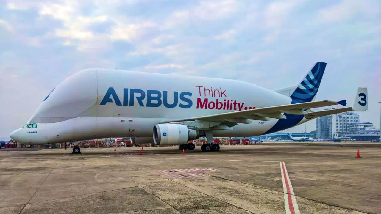 Airbus Beluga, 1 of just 5 ever built, lands at Kolkata Airport—see the ...