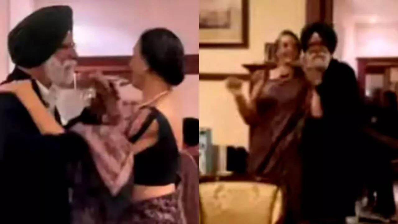 Viral video: Elderly couple romantically dances to 'Aa Jane Jaan ...