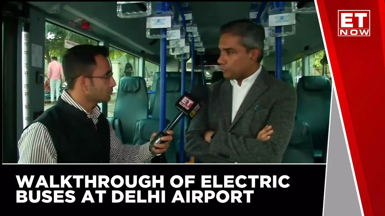 Walkthrough With The Newly Introduced Electric Bus At Delhi Airport ...