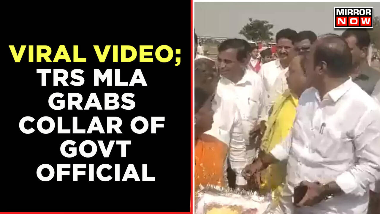 TRS MLA Krishna Mohan Reddy Grabs Official's Collar For Late Invitation ...