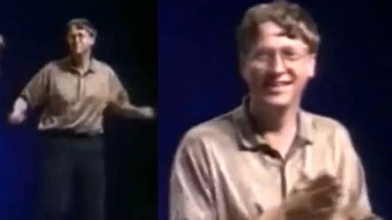 Bill Gates dances at Windows launch party in 1995, watch video! | Viral ...