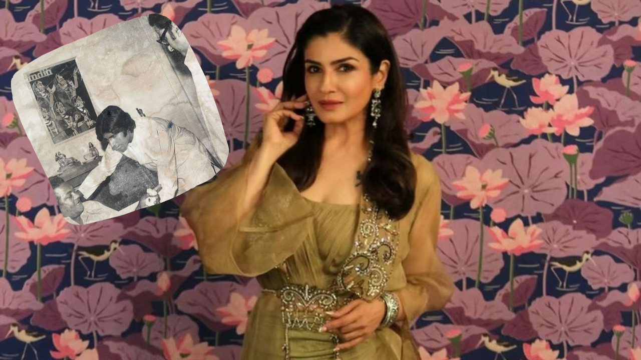 Raveena shares RARE pic of Amitabh Bachchan, Ravi Tandon celebrating 48 ...