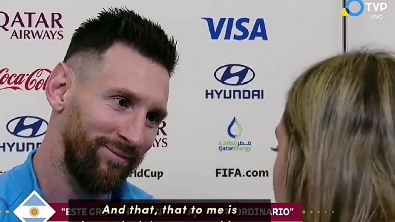 Reporter tells Lionel Messi what he means to the world. Argentine ...