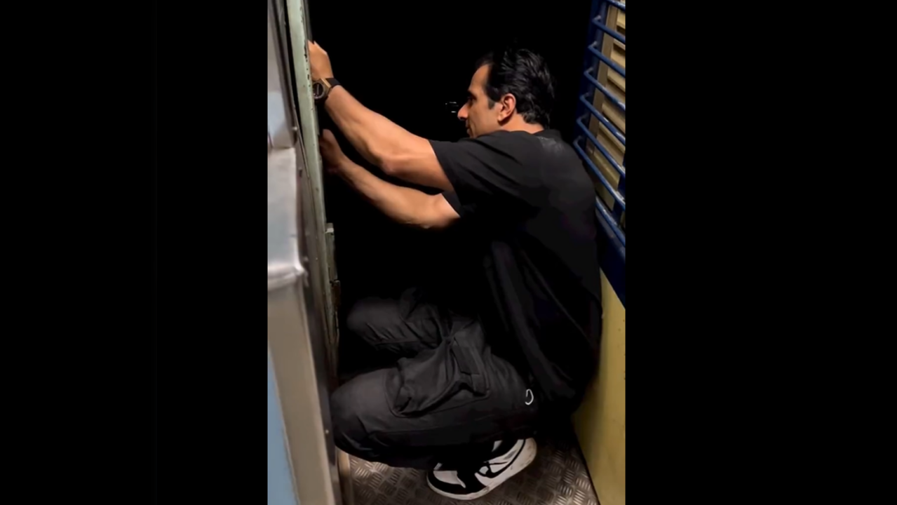 Sonu Sood posts clip of himself sitting on footboard of moving train ...