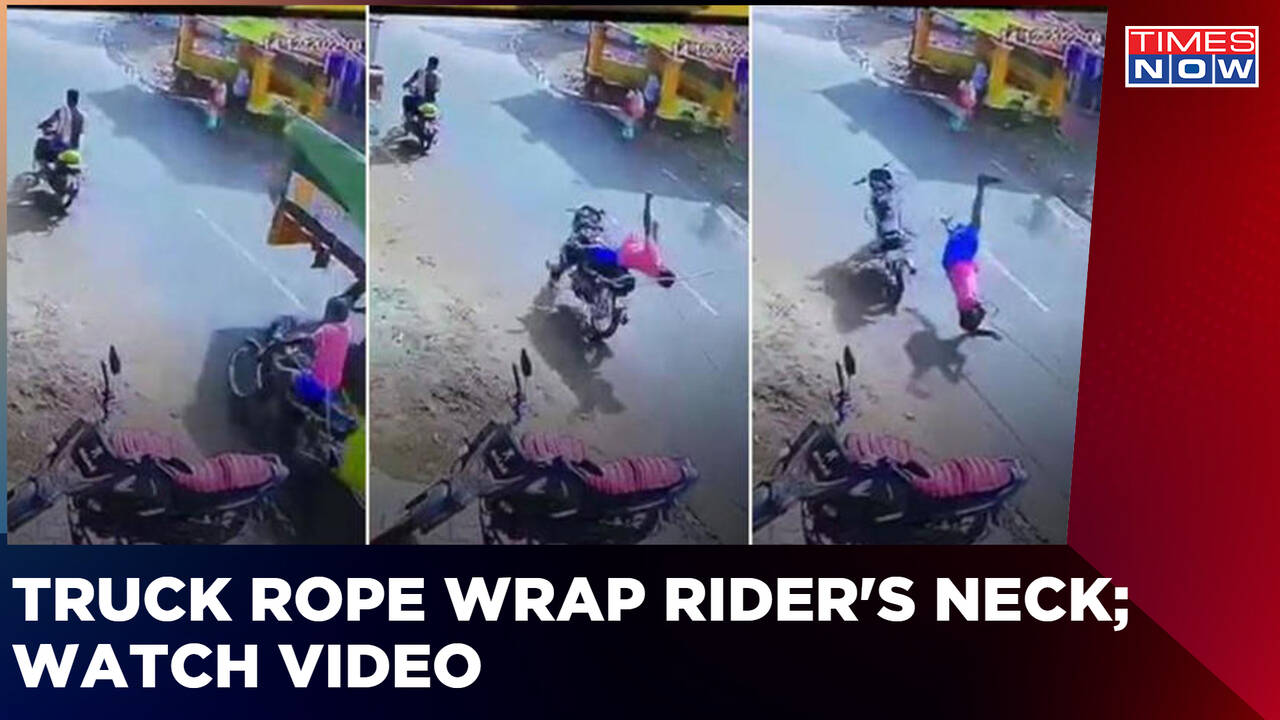 Tamil Nadu: Rope From Truck Wraps Biker's Neck In Horrific Road ...