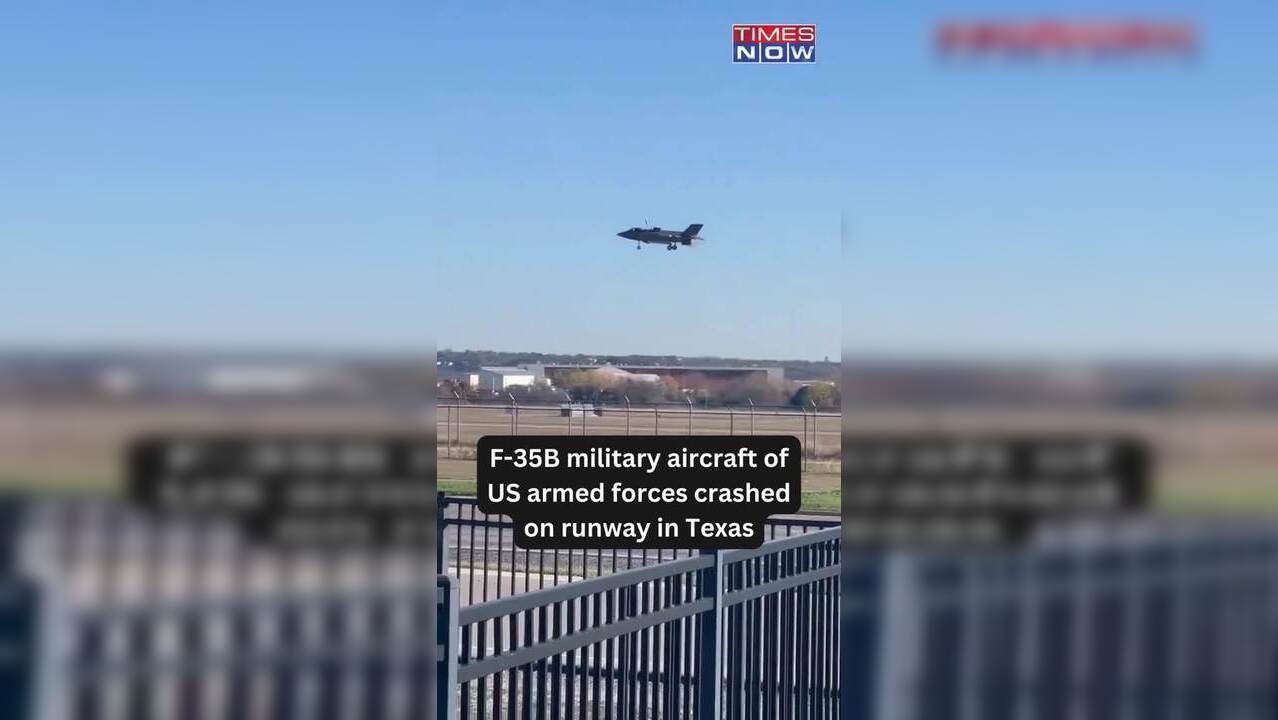 US Fighter Jet Crashes On Runway During Vertical Landing, Pilot ...
