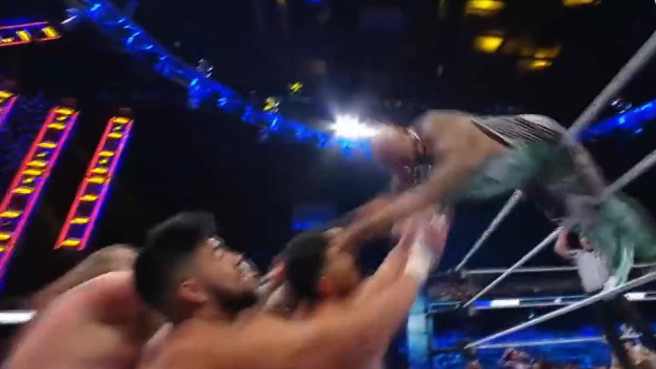 WATCH: WWE superstar Top Dolla botches his move on Smackdown, safely ...