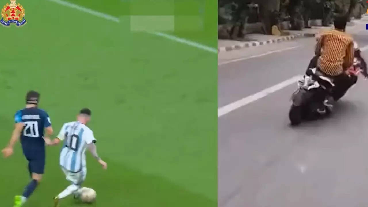 'Messi(ng) up with traffic laws can lead to a self goal': UP police ...