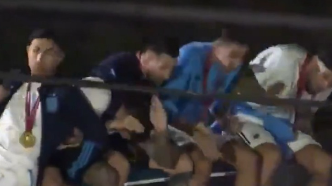 Watch: Lionel Messi narrowly escapes freak accident with cable wire in ...