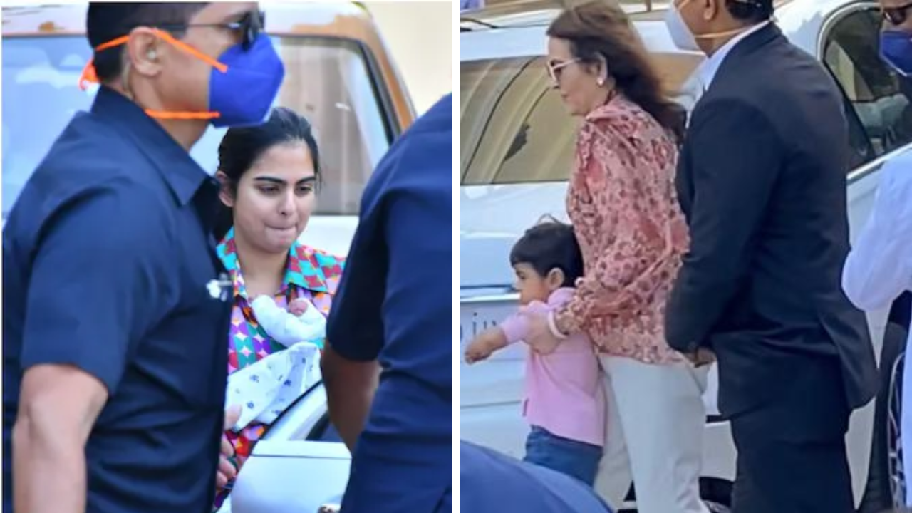Prithvi Ambani being in his own world while the Ambani's welcome Isha's ...