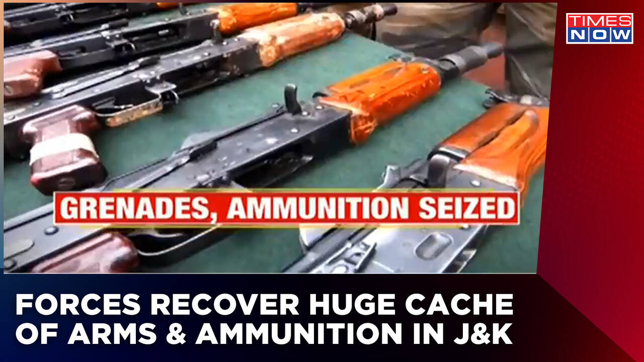 Joint Forces Of Army And Jammu & Kashmir Police Recover Hige Cache Of Arms & Ammunition | India ...