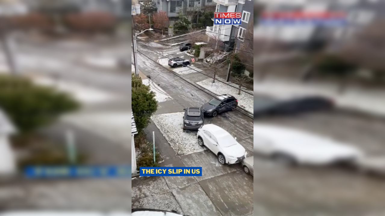 Amid Harsh Weather Conditions, Car Collides With Multiple Vehicles In US