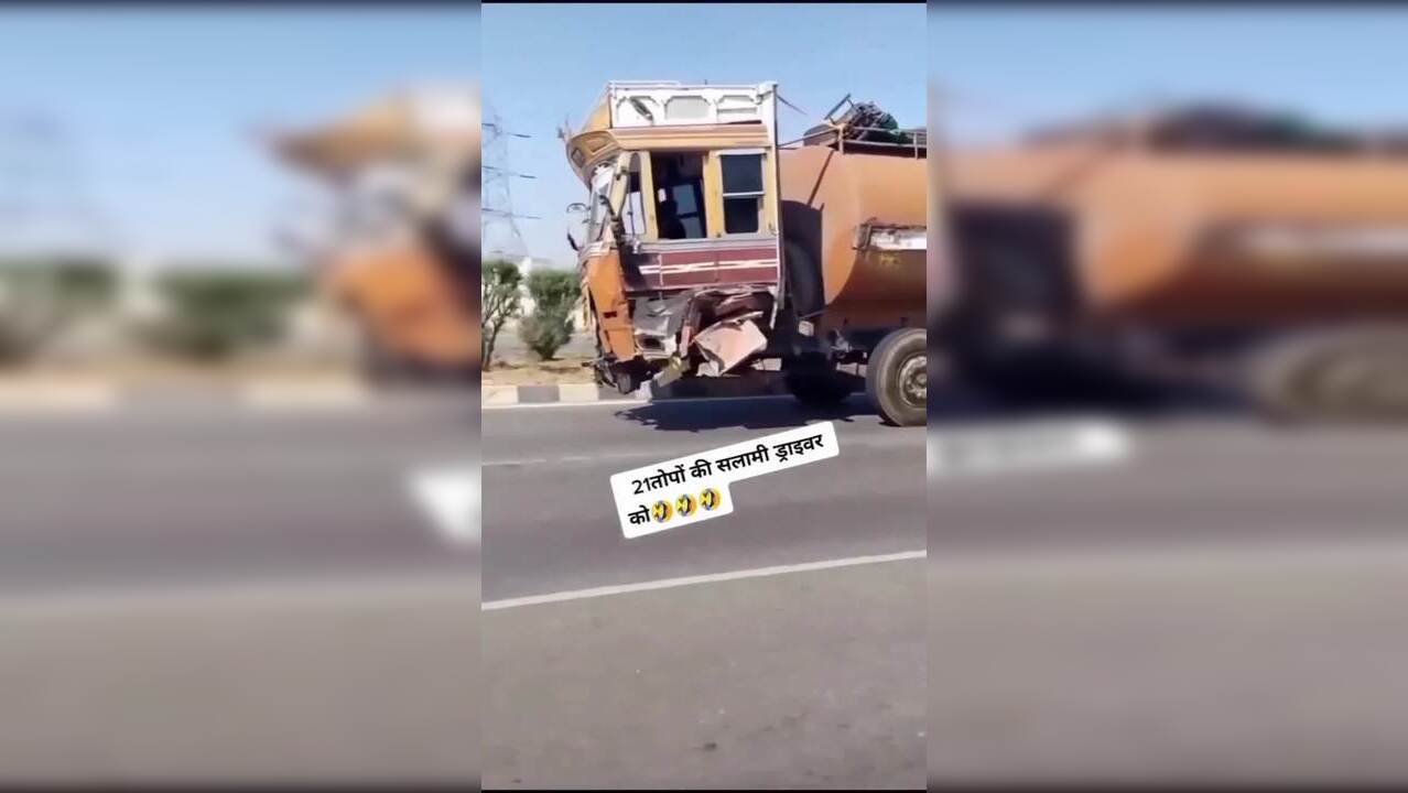 Viral video: Man drives truck with no front wheels, netizens ask 'turn ...