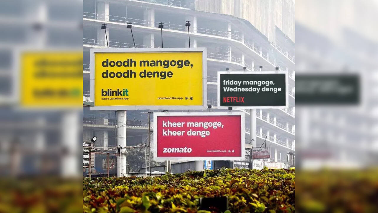 Zomato Blinkit Billboard Wordplay A Banter Or Marketing Gimmick 