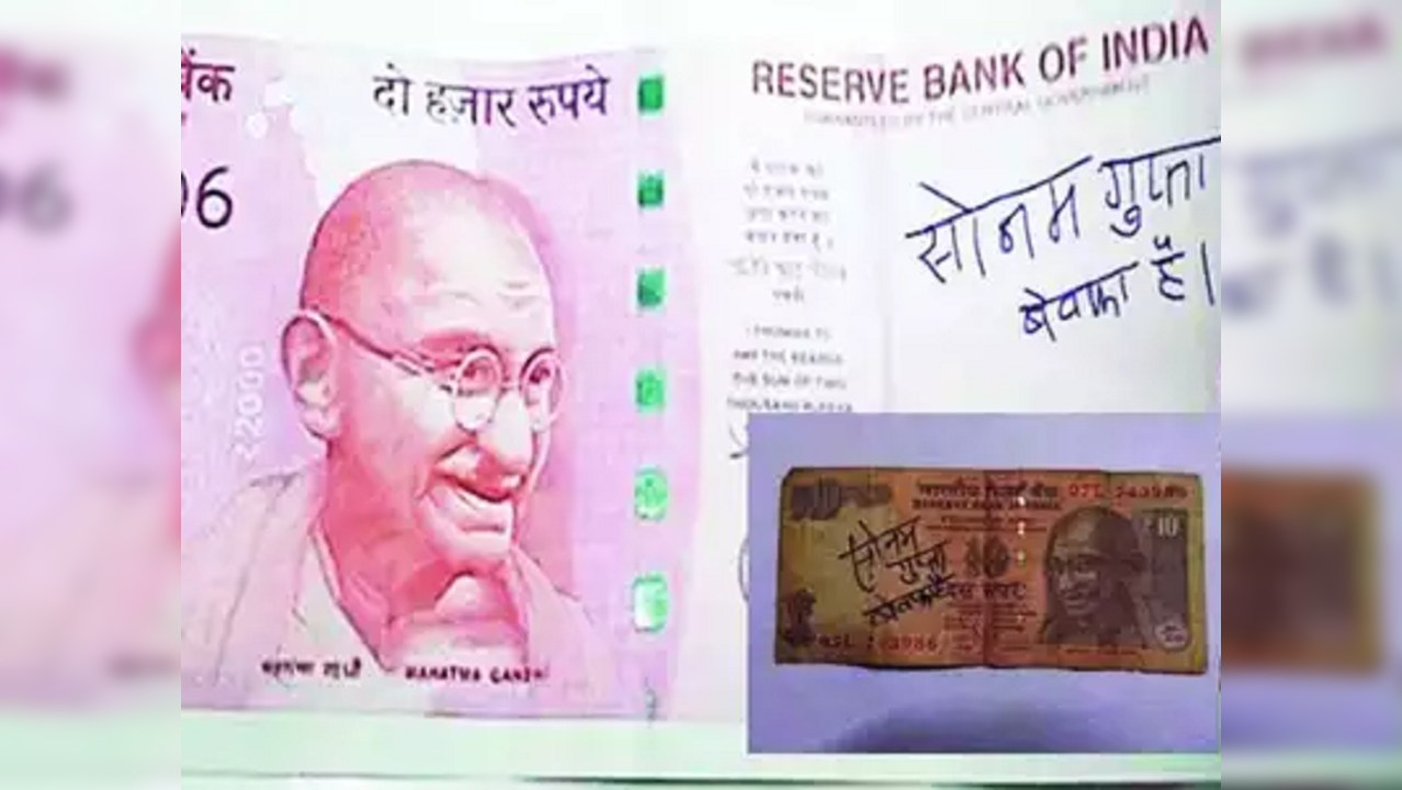 Does writing, doodling or scribbling on banknotes make it invalid? Here ...