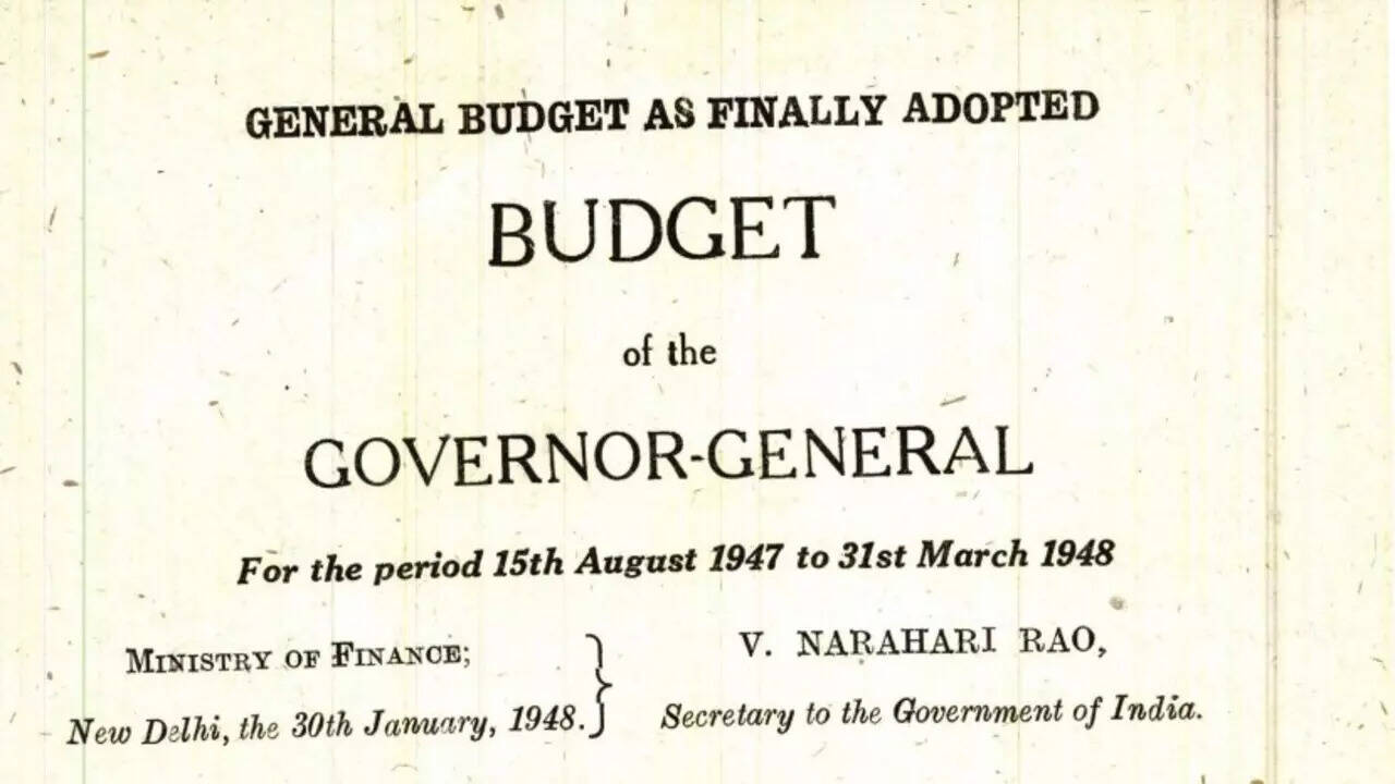 Presenting independent India's first budget in November 1947 was 'rare ...