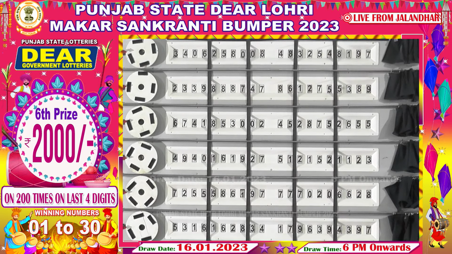 Punjab Bumper Lottery Result LIVE, Winner Name List PDF, Punjab State ...