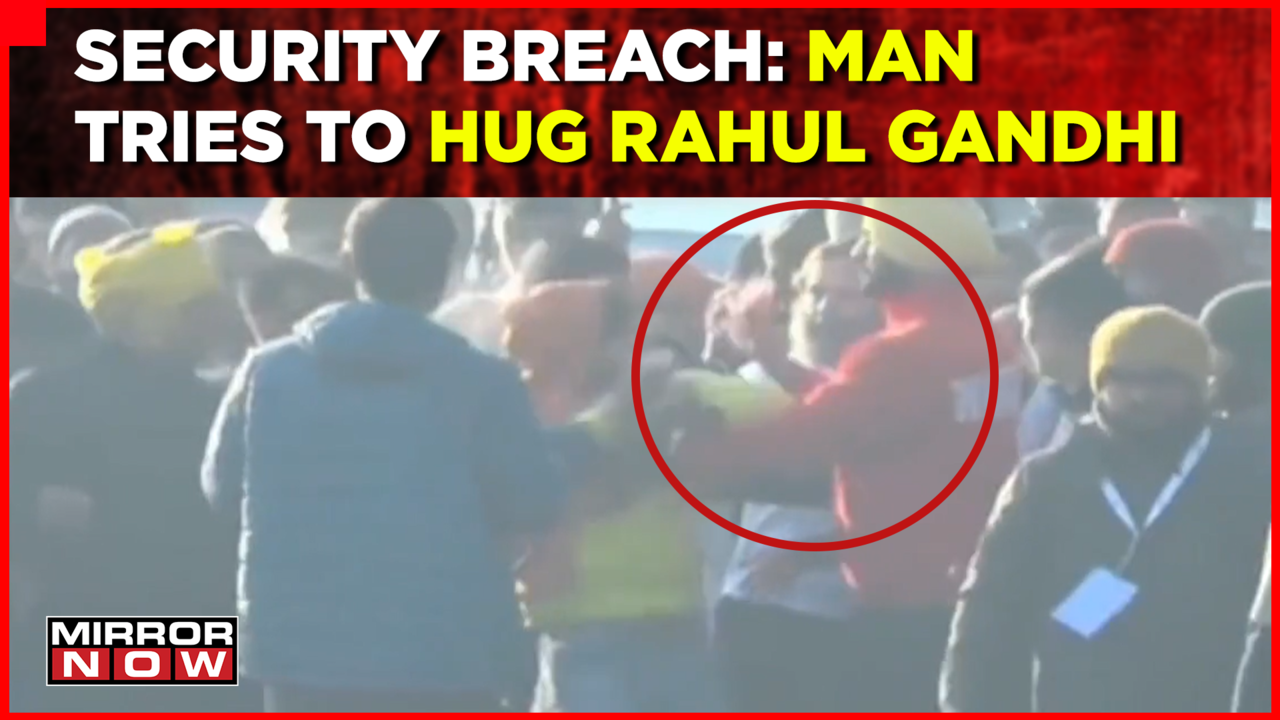 Man Tries To Hug Rahul Gandhi Amid Congress Bharat Jodo Yatra In Punjab ...