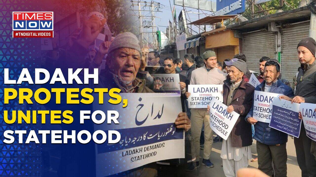 Leh, Kargil People Protest In Jammu, Demand Statehood For Ladakh ... Leh, Kargil People Protest In Jammu, Demand Statehood For Ladakh ...