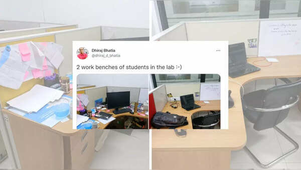 Viral: IIT Gandhinagar Asst. Professor shares pics of two desks of PhD ...