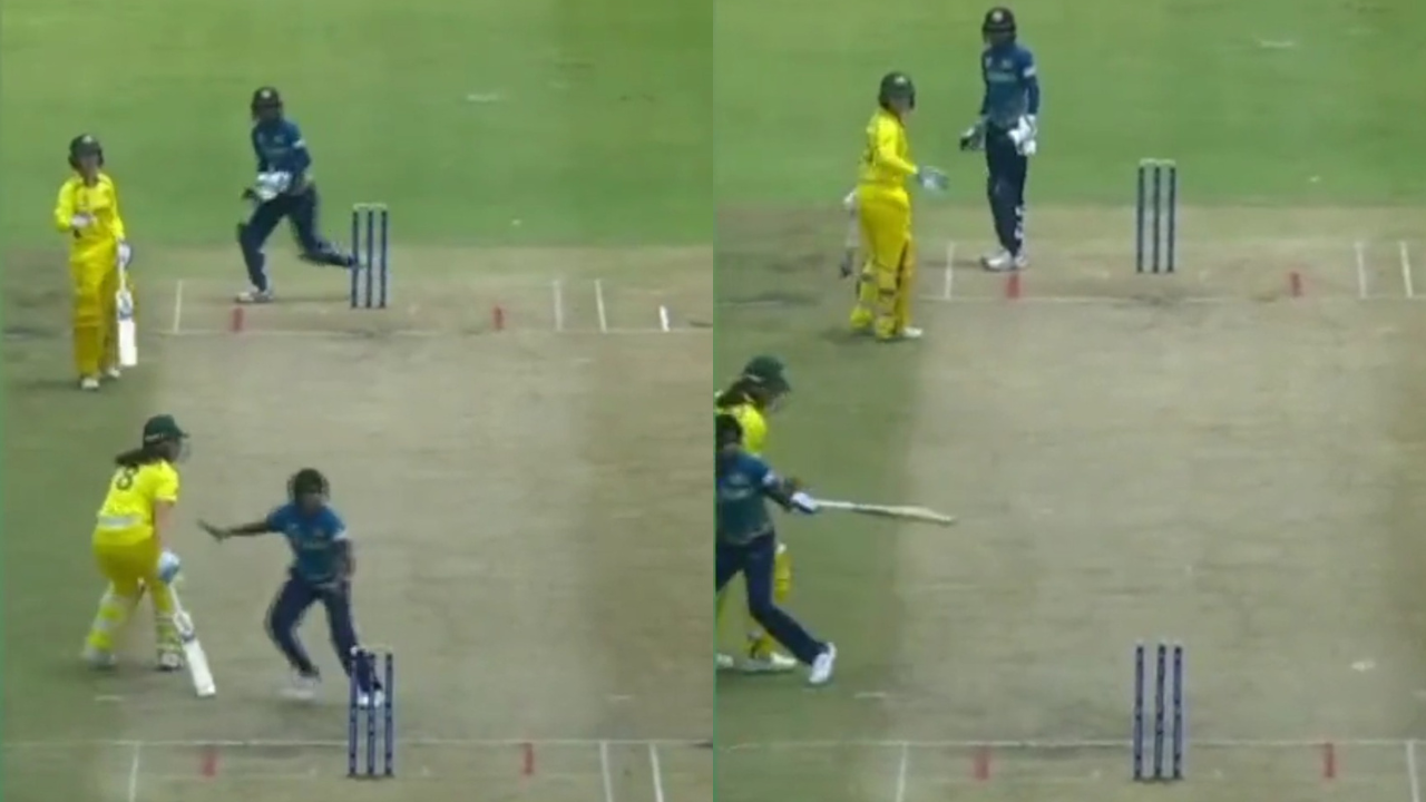 Obstruction by bowler or out? Controversial run-out in AUS-SL U19 Women ...