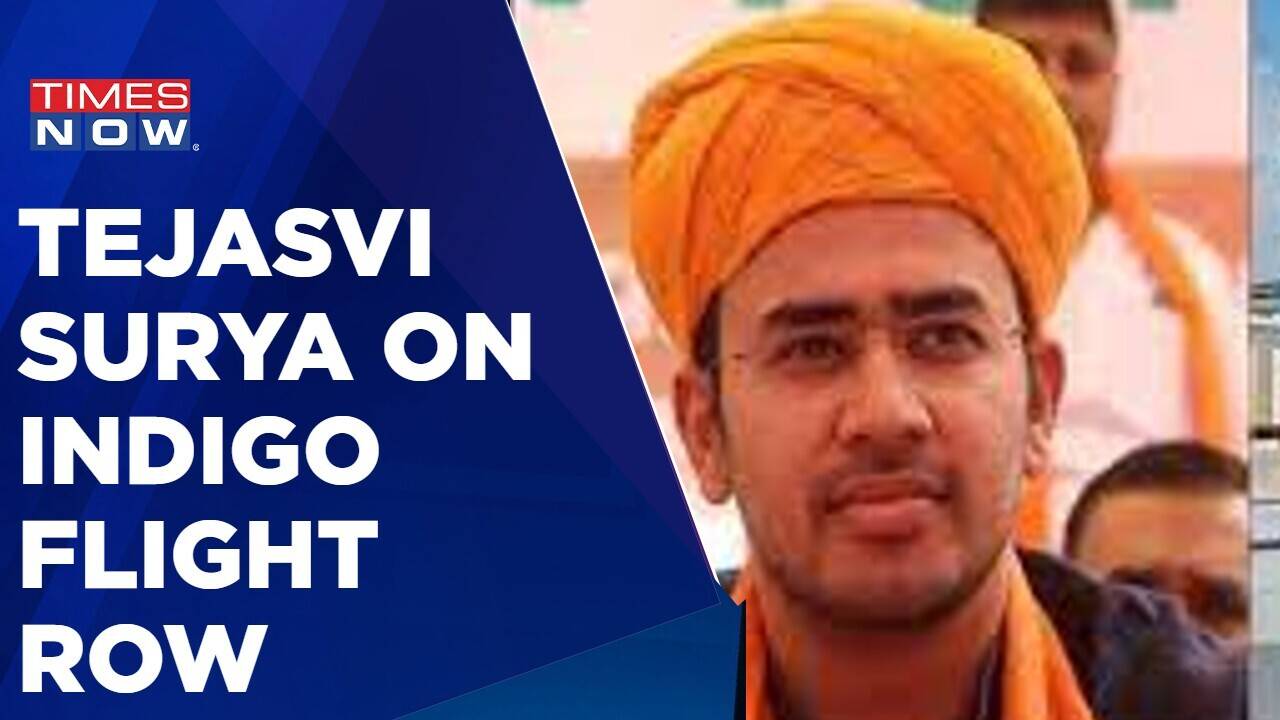 BJP MLA Tejasvi Surya First Reaction After He Accidently Opens The Emergency Exit On Indigo ...