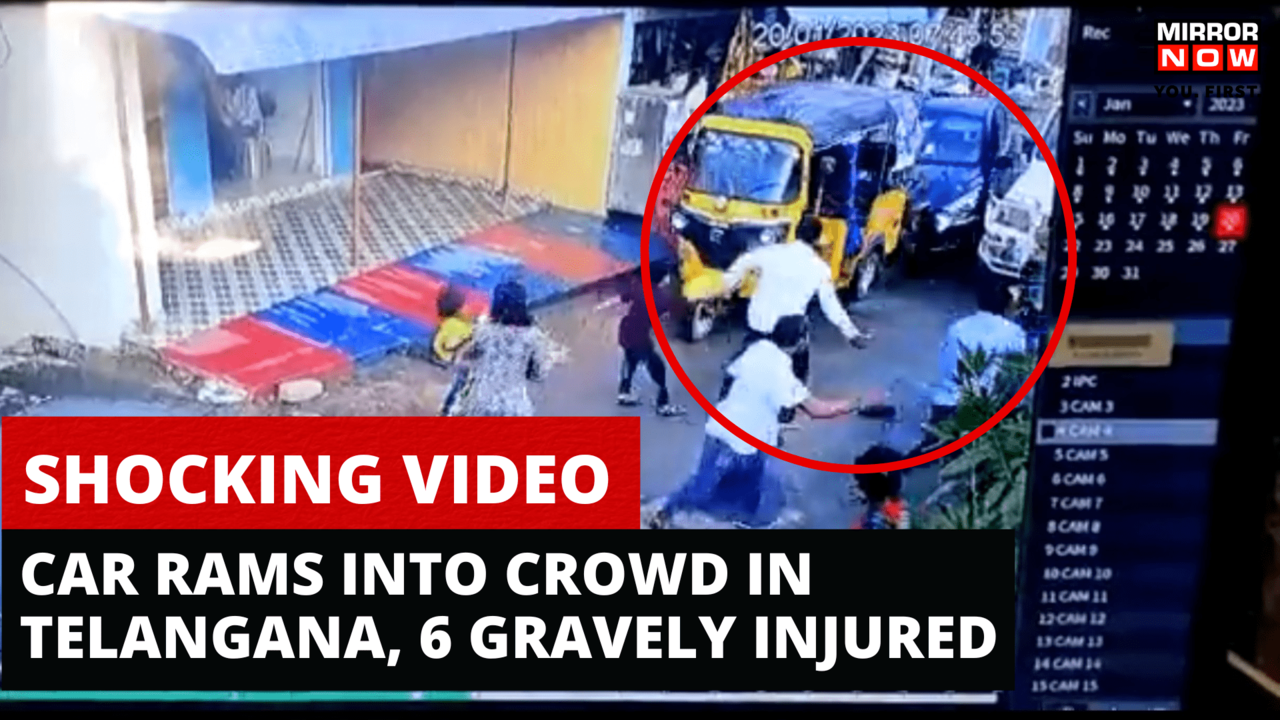 Shocking: 6 injured after car runs over crowd in Telangana's Warangal ...