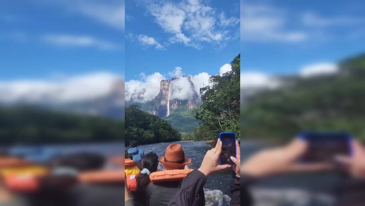 Breathtaking view of Venezuela's Angel Falls, world's tallest ...
