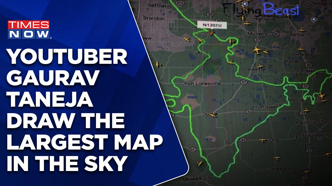 Flying Beast Created History By Drawing India Map In Sky | Times Now ...