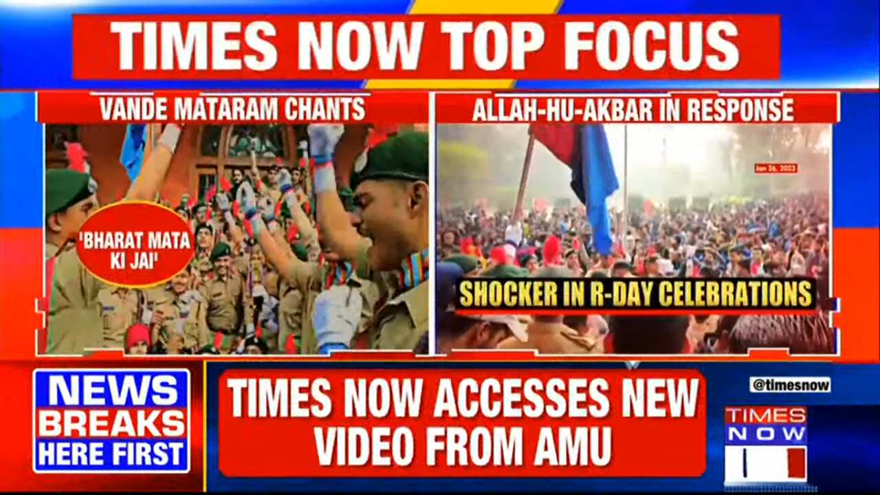 AMU: 'NCC' students raise Allah-hu-Akbar slogans in response to 'Vande ...