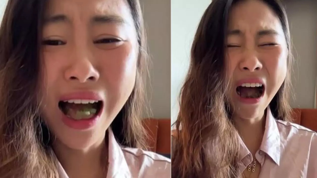 Korean blogger cries after eating Indian candy 'Pulse' in viral video, netizens shocked by her ...