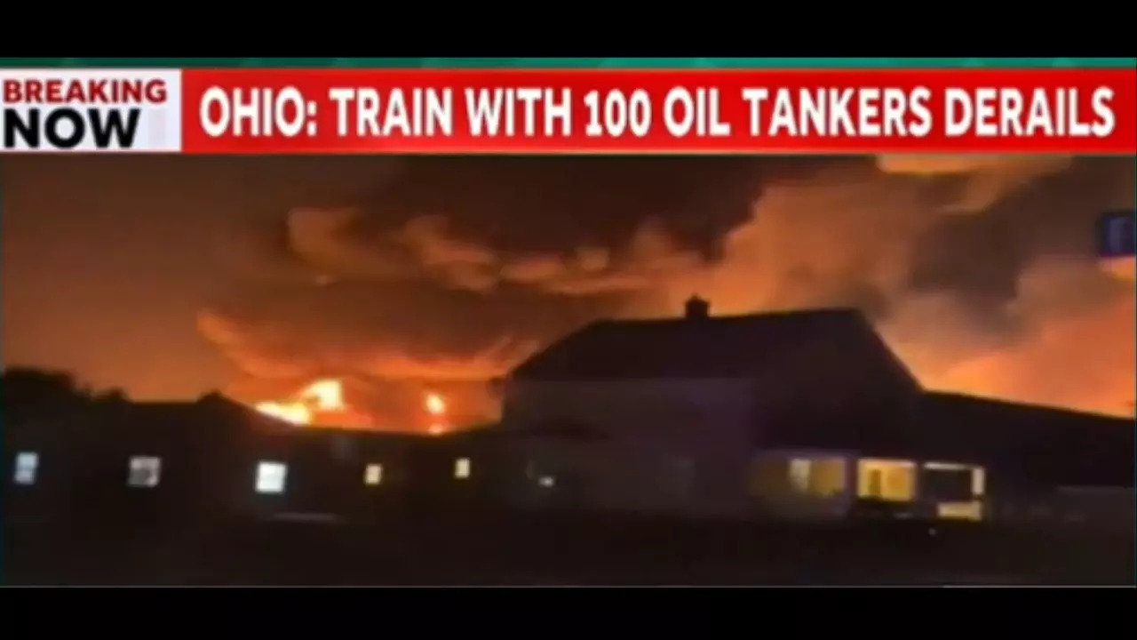 Ohio: Train derailment sparks massive explosion in Ohio, residents ...