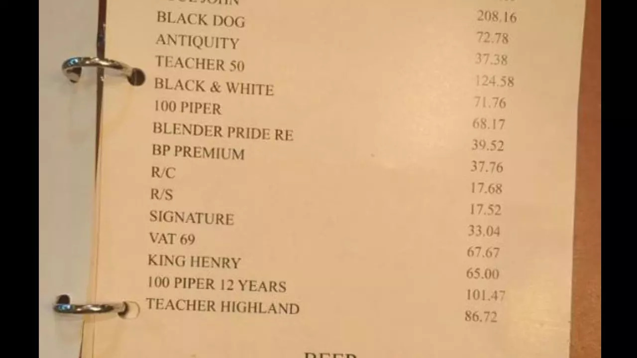 Unbelievable prices of 'daaru' at Navy Officers' Mess shock netizens ...